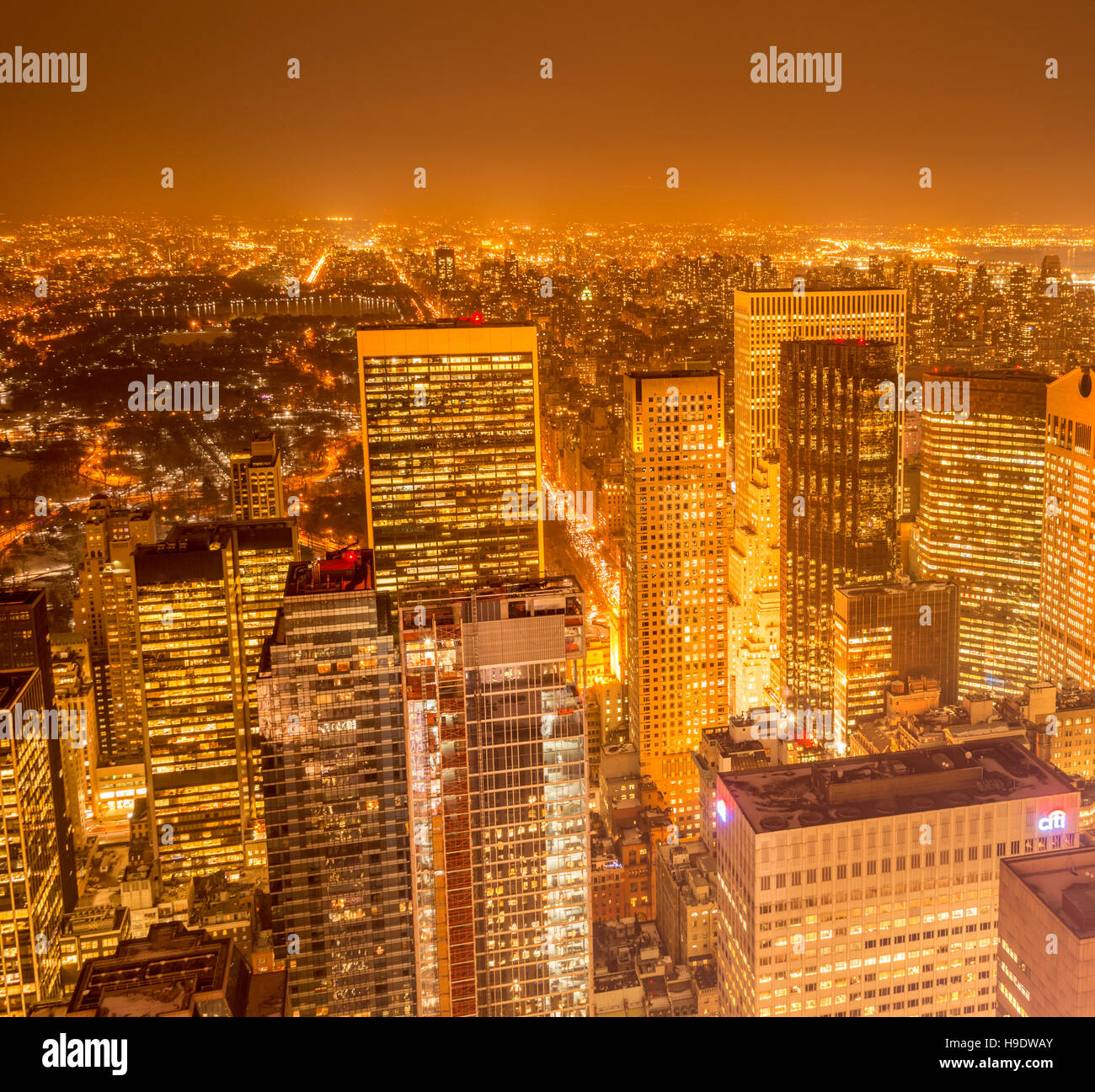 View of New York Manhattan during sunset hours Stock Photo - Alamy