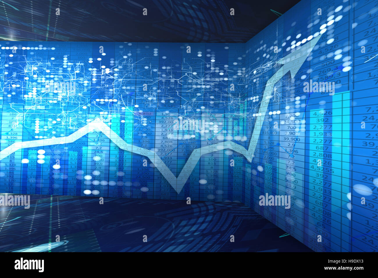 Abstract illustration with charts and graphs Stock Photo - Alamy