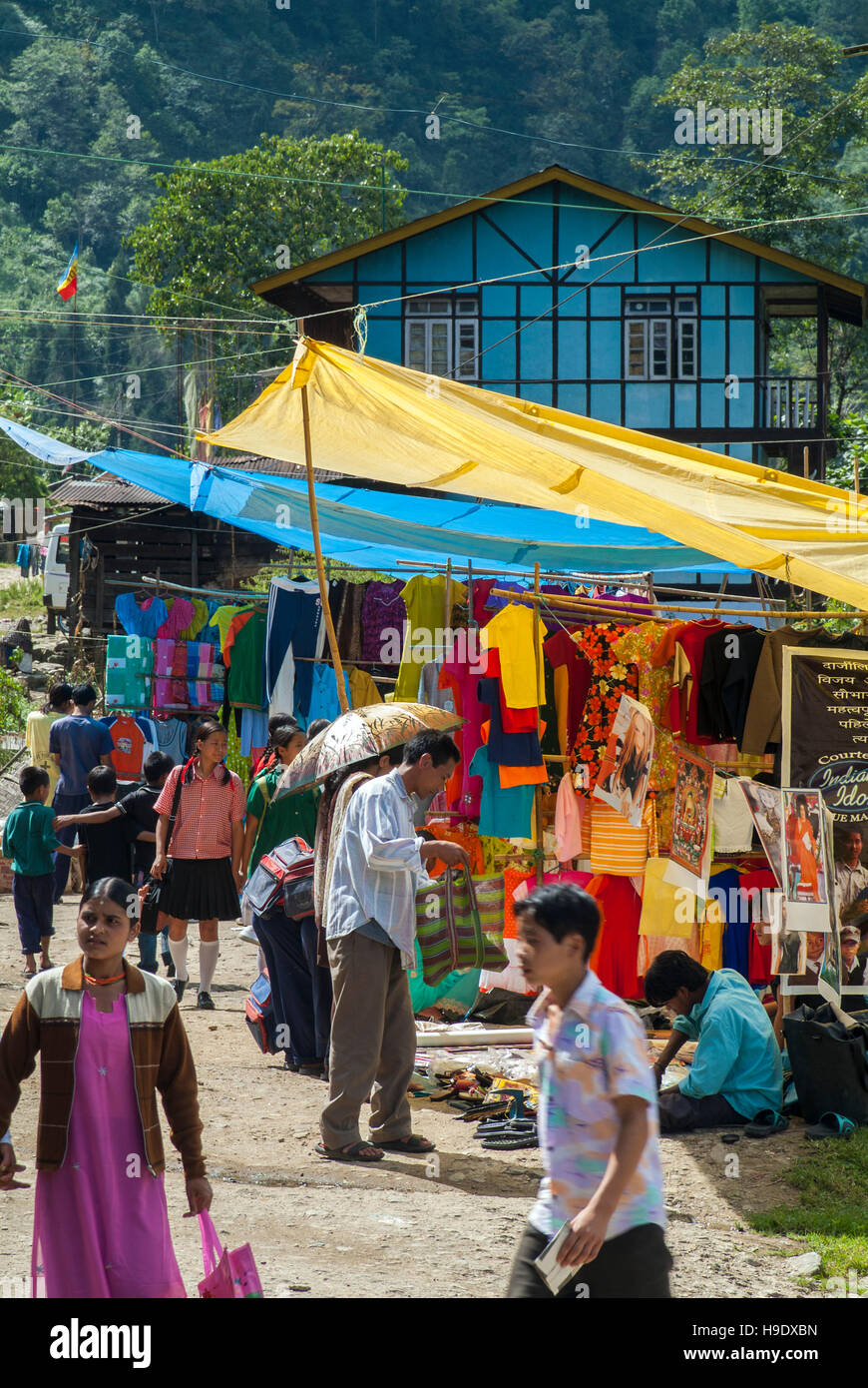 A market in a village near Pelling in Sikkim, India Stock Photo - Alamy