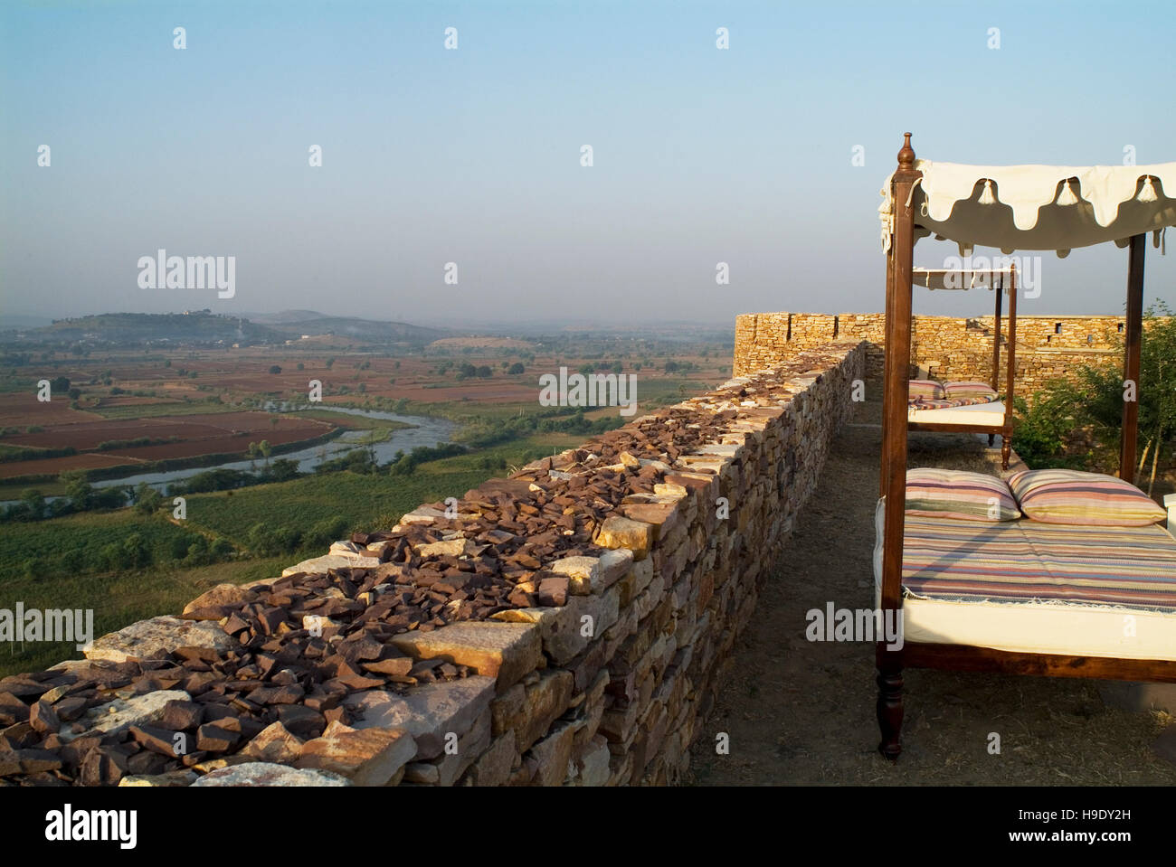 The view from Ramathra Fort, a 300 year old fort looking out over ...