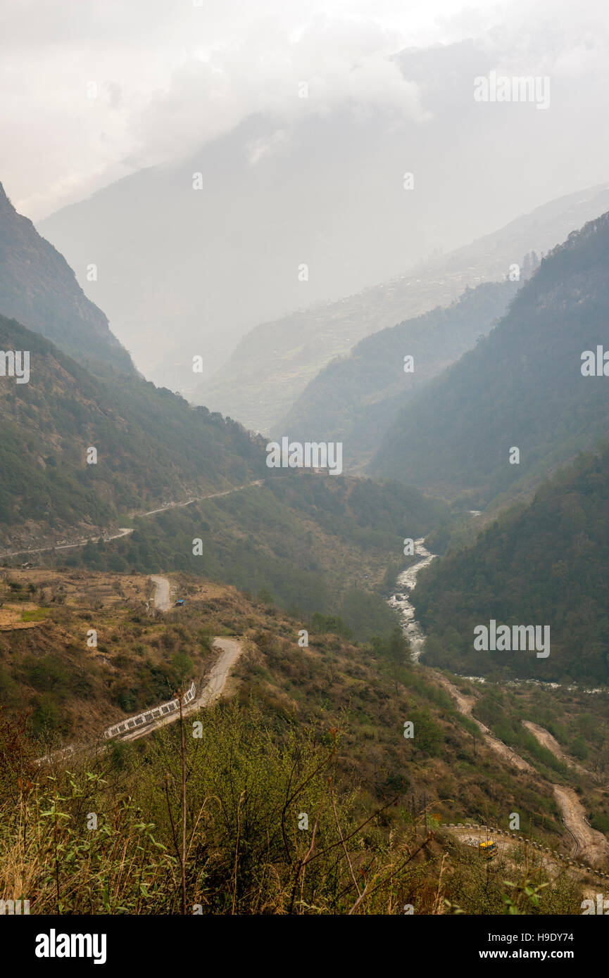 The landscape entering the Tawang Valley in northern Arunachal Pradesh ...