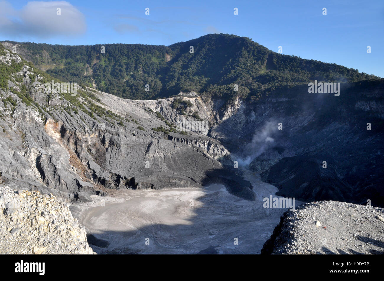 Volcanic mountain of Tangkuban Perahu, Bandung - Indonesia Stock Photo ...