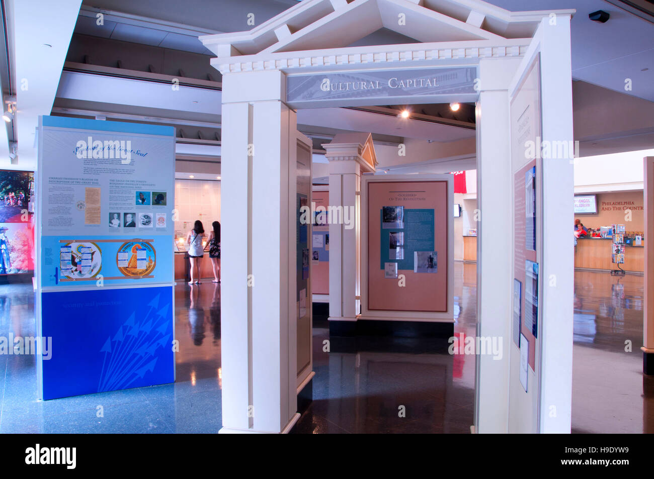 Museum displays, Independence Visitor Center, Independence National ...