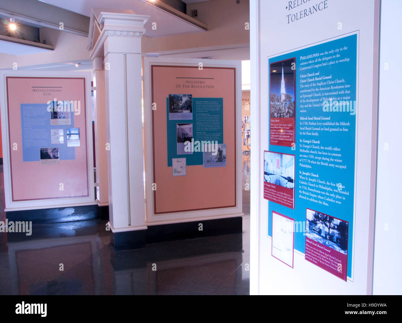 Museum displays, Independence Visitor Center, Independence National ...