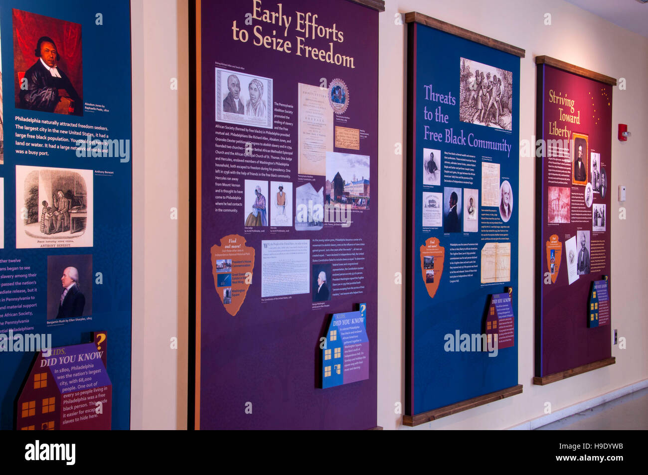 Museum displays, Independence Visitor Center, Independence National ...