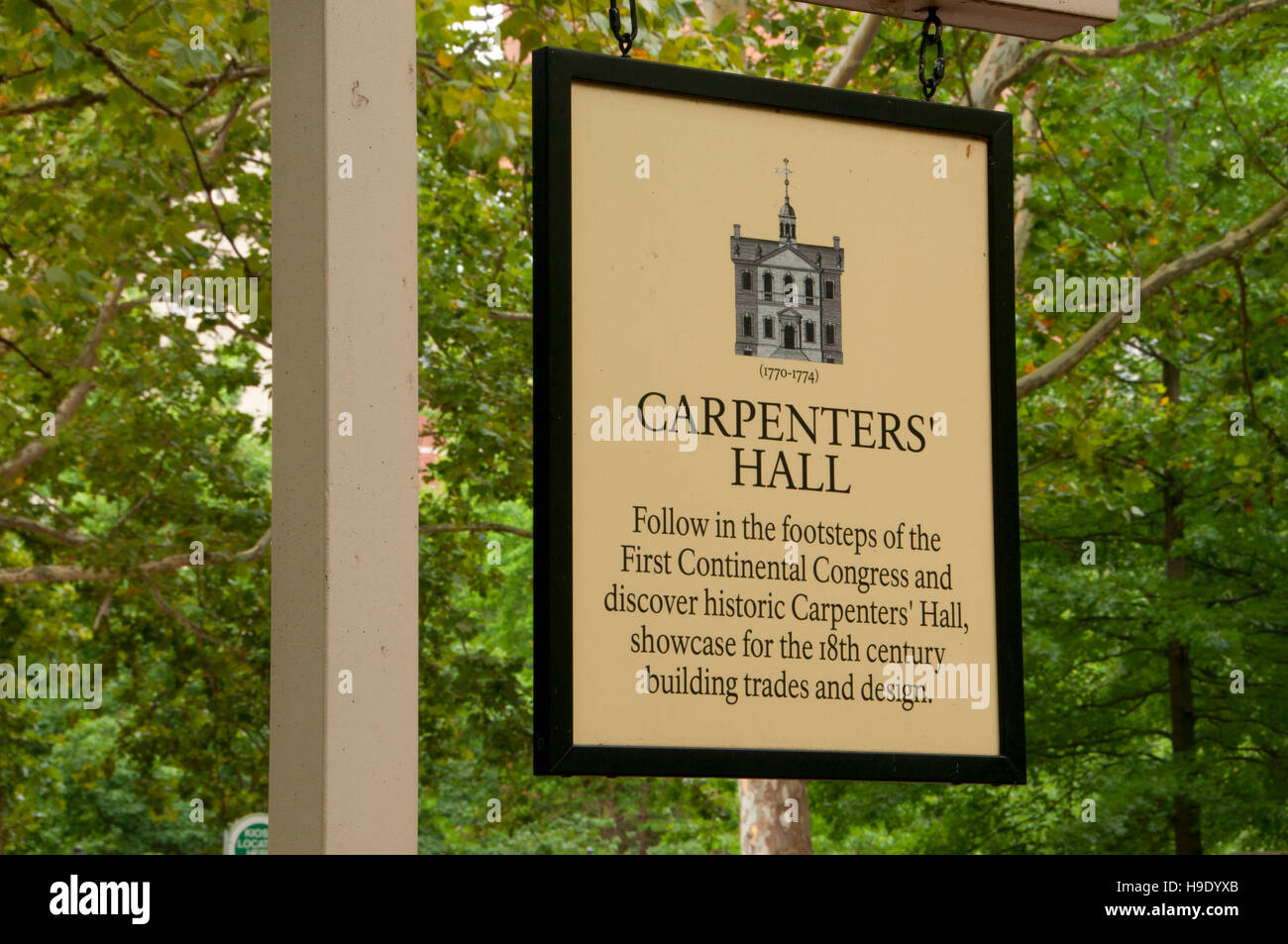 Carpenters' Hall sign, Independence National Historical Park ...