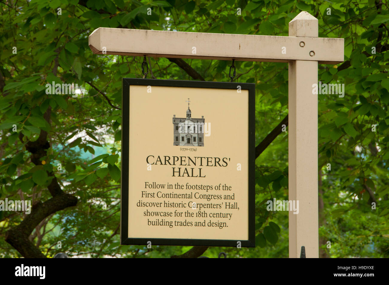 Carpenters' Hall sign, Independence National Historical Park ...