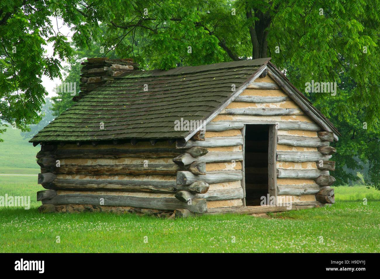 Soldiers hut, Valley Forge National Historical Park, Pennsylvania Stock ...