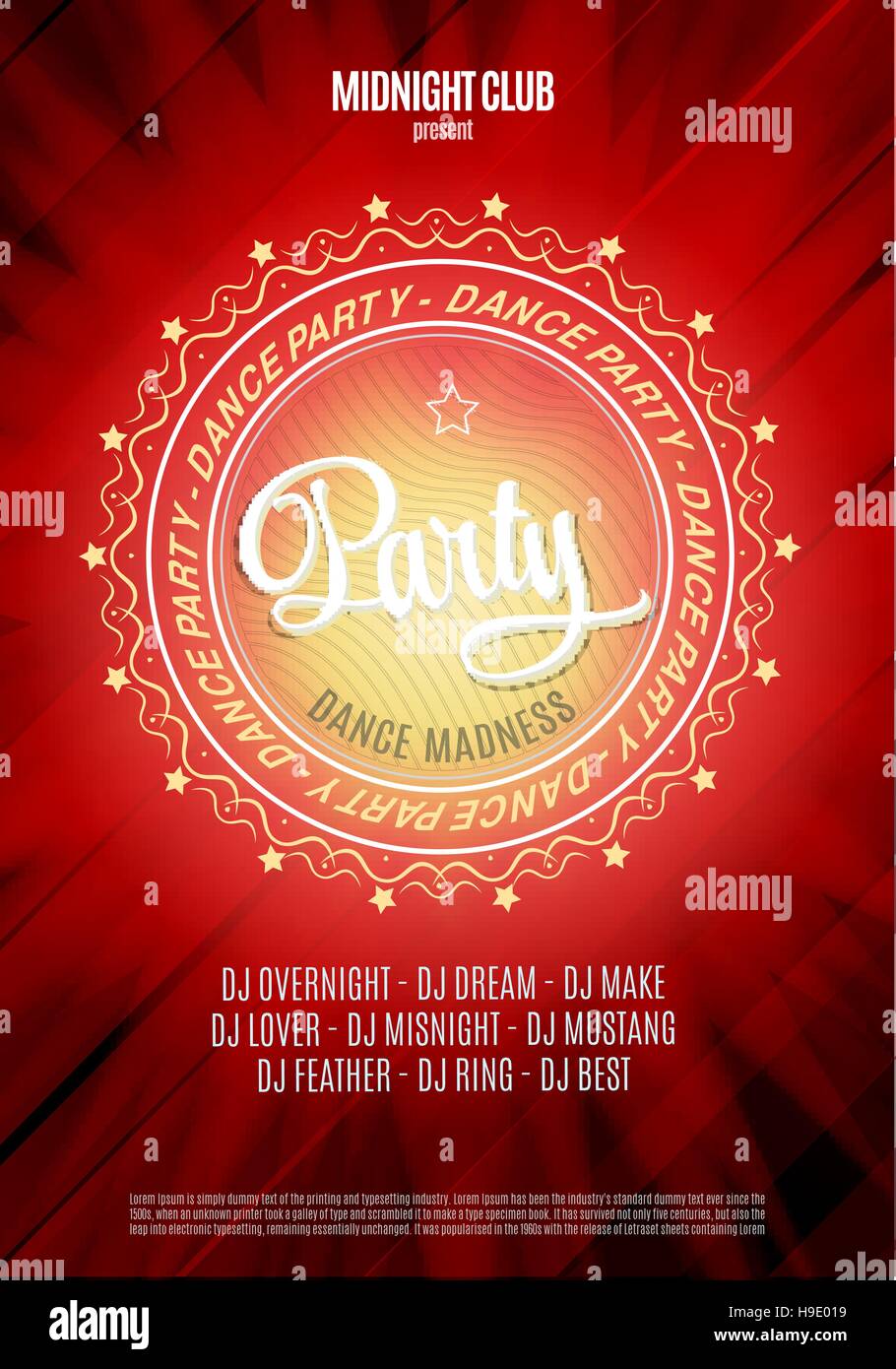 Dance party, poster and flyer background Stock Vector Image & Art - Alamy