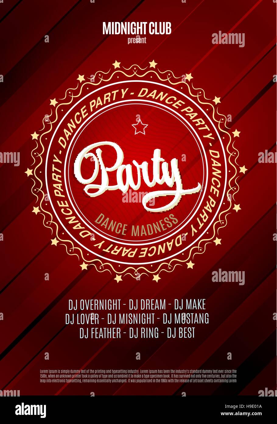 Rave party text banner Stock Vector Images - Alamy