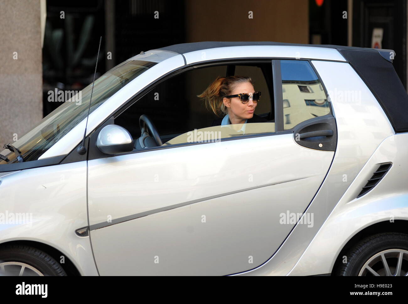 Beatrice Borromeo seen driving in her Smart car in Milan Featuring ...