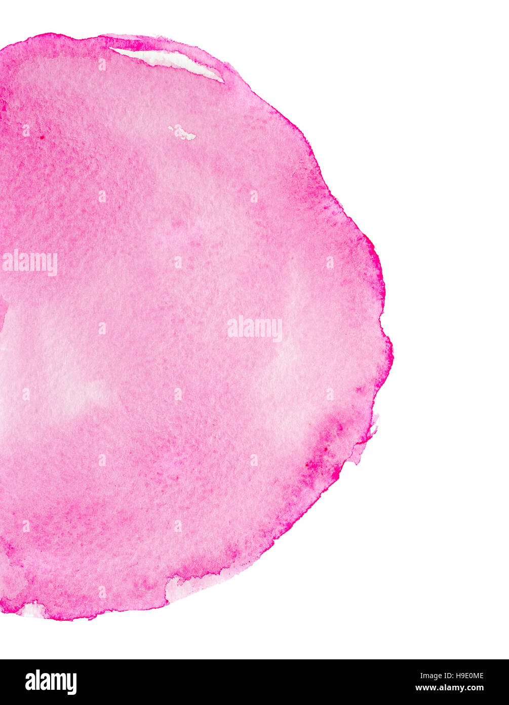 Pink watercolor background hand painted on white background Stock Photo ...