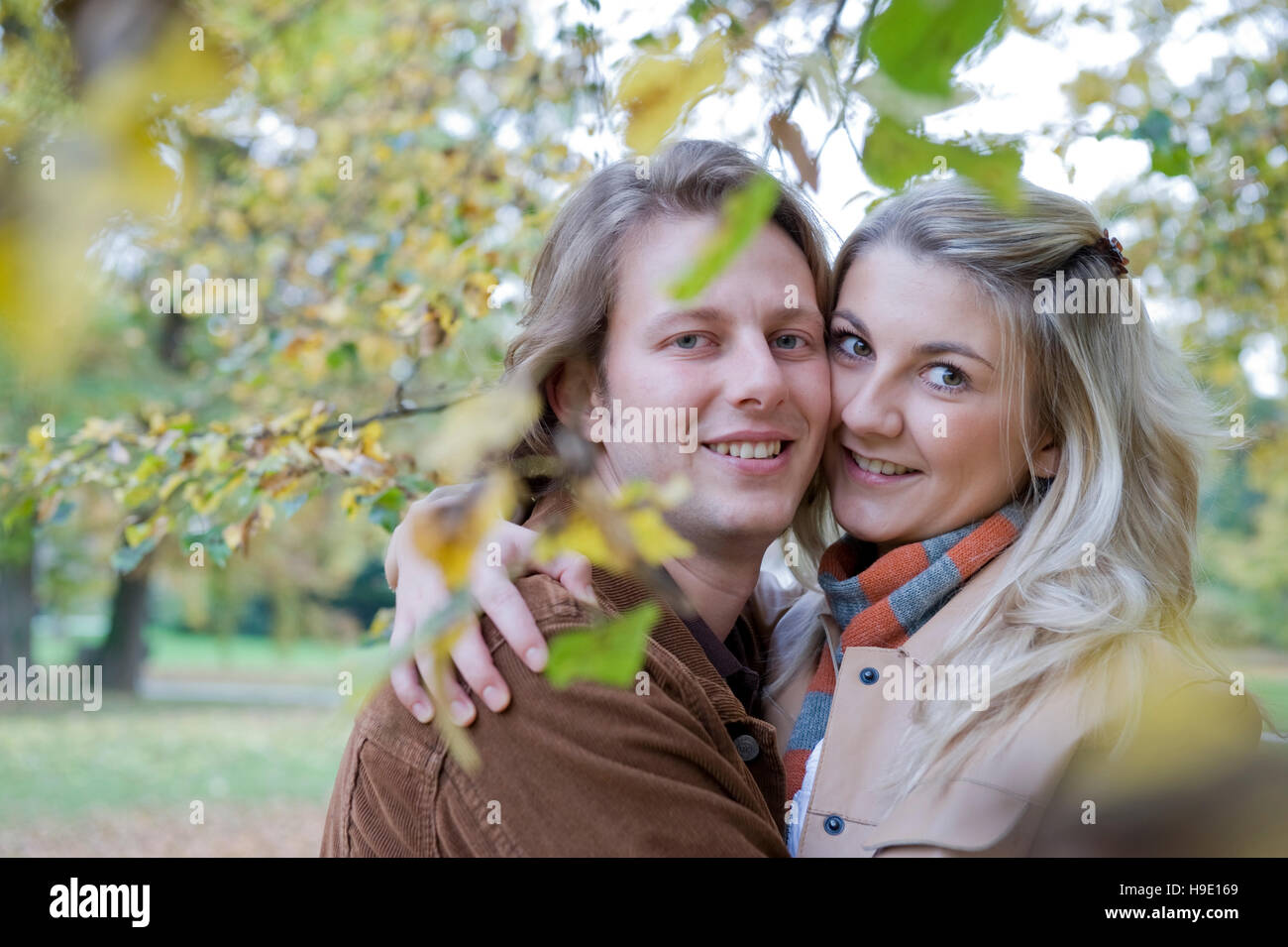 Lovers in autumn Stock Photo - Alamy
