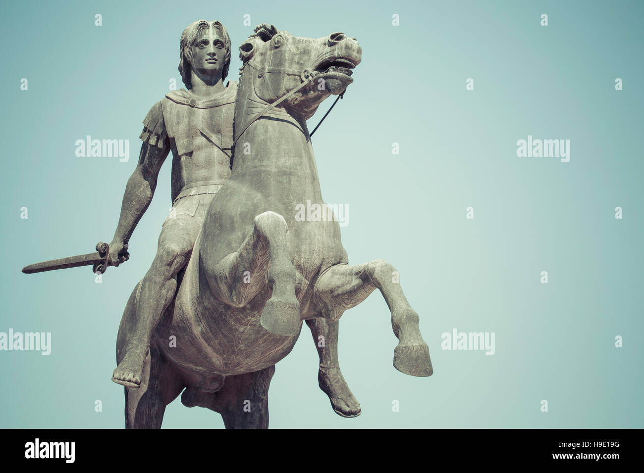 Statue of alexander the great in thessaloniki hi-res stock photography ...