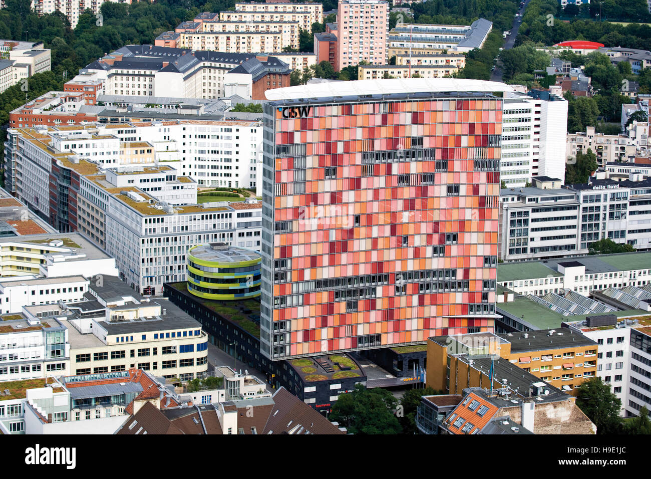 GSW head office, Berlin, aerial view Stock Photo - Alamy