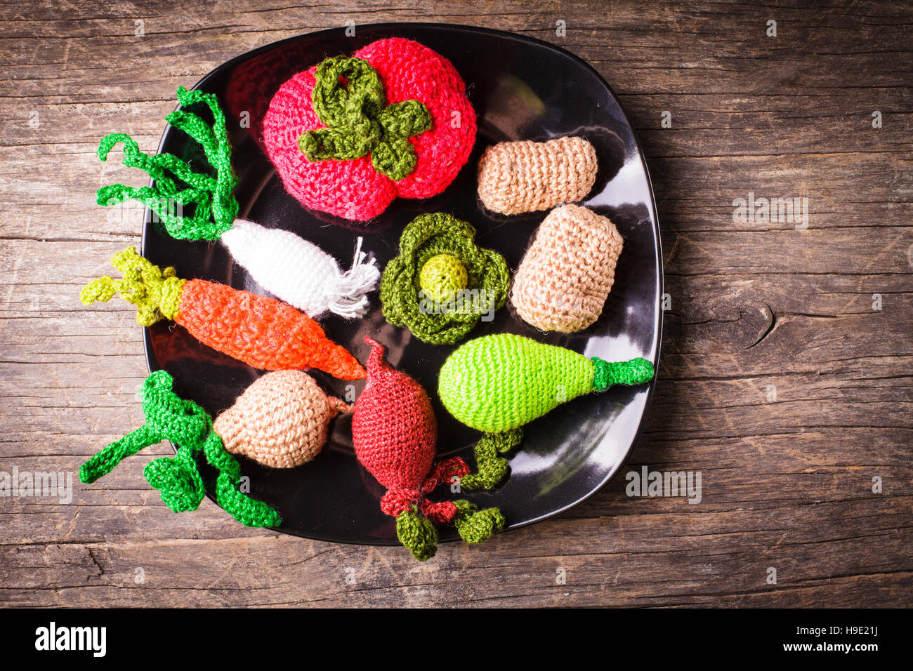 Crochet tiny vegetables Stock Photo - Alamy