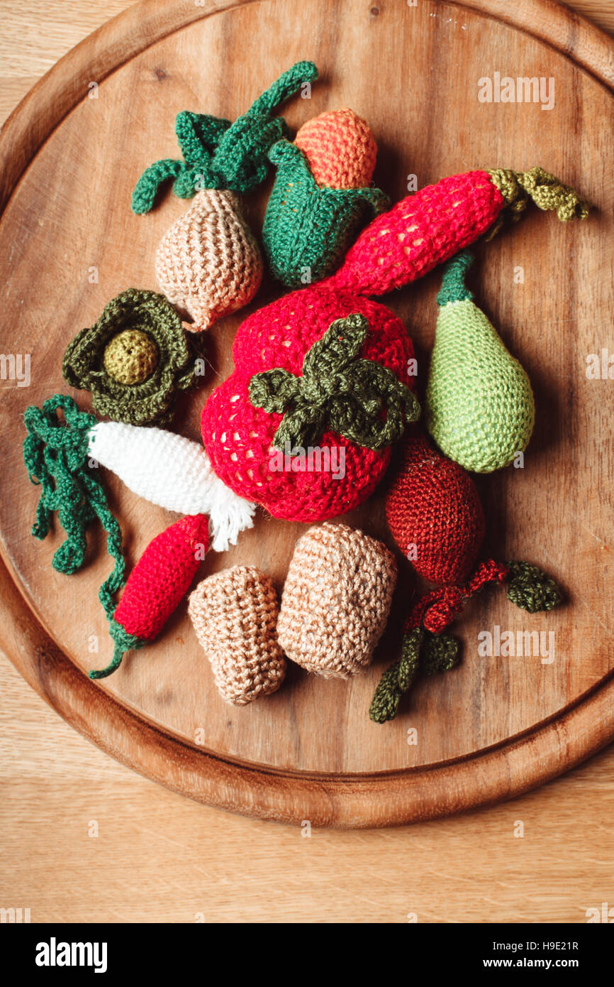 Crochet tiny vegetables Stock Photo - Alamy