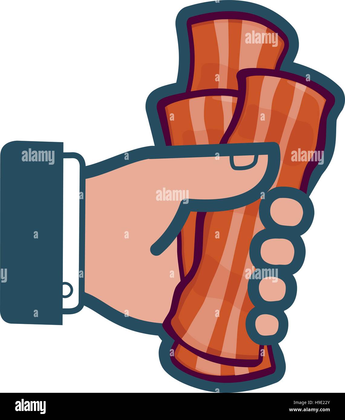 Man bacon Stock Vector Images - Alamy