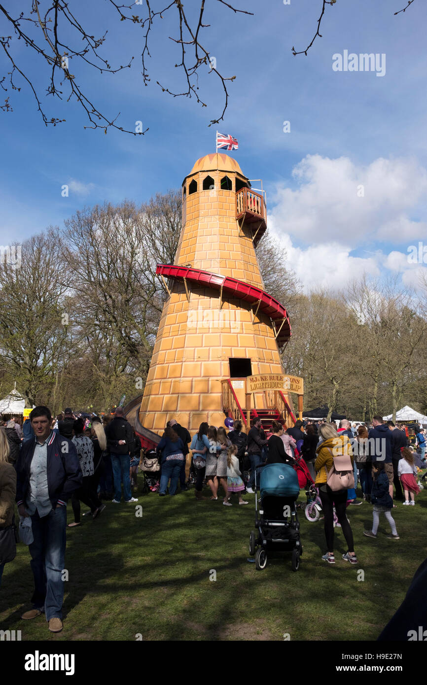 Fun Fair Tower Slide Stock Photo - Alamy