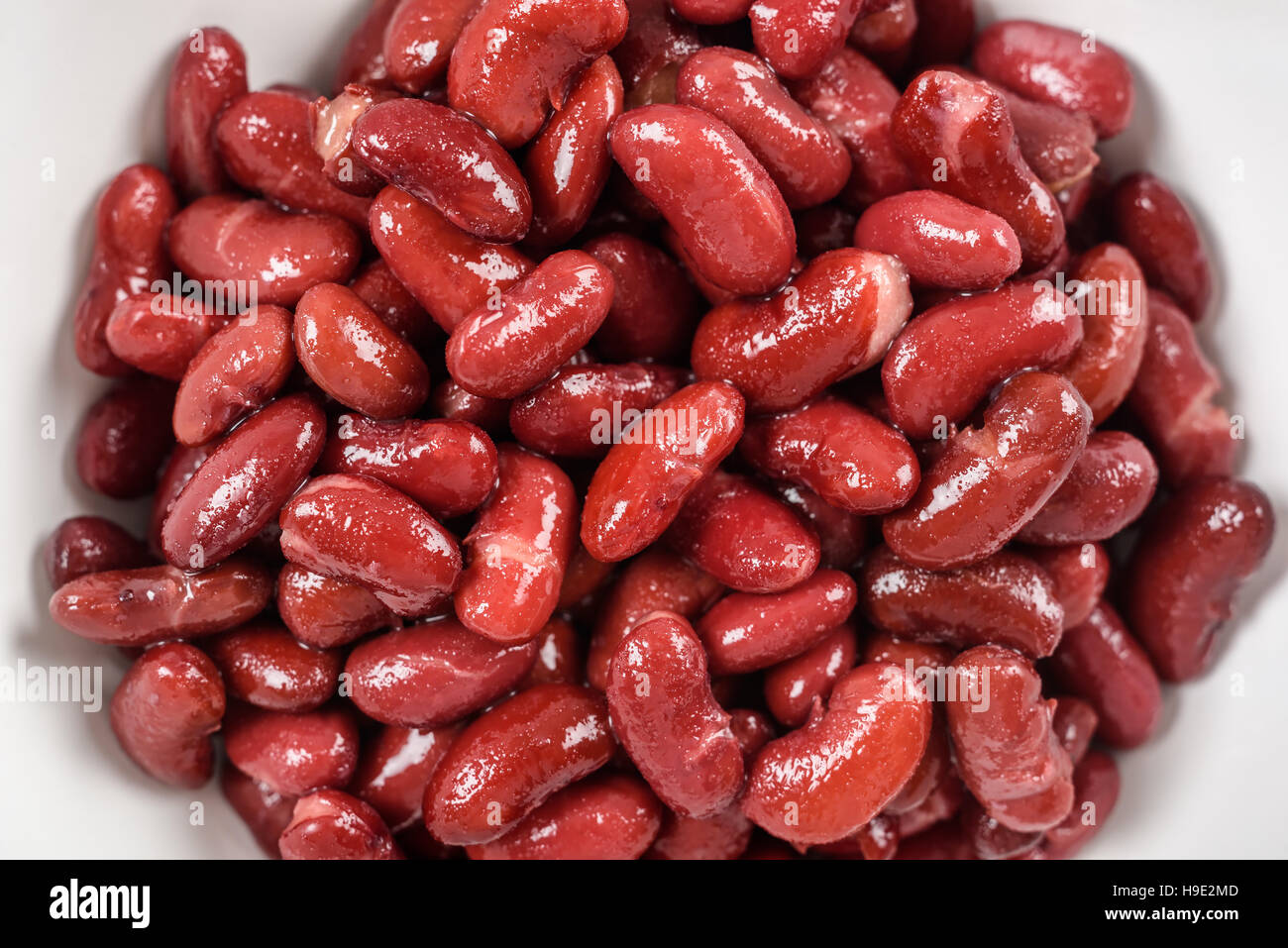 Canned Red Kidney Beans In White Bowl Stock Photo - Alamy