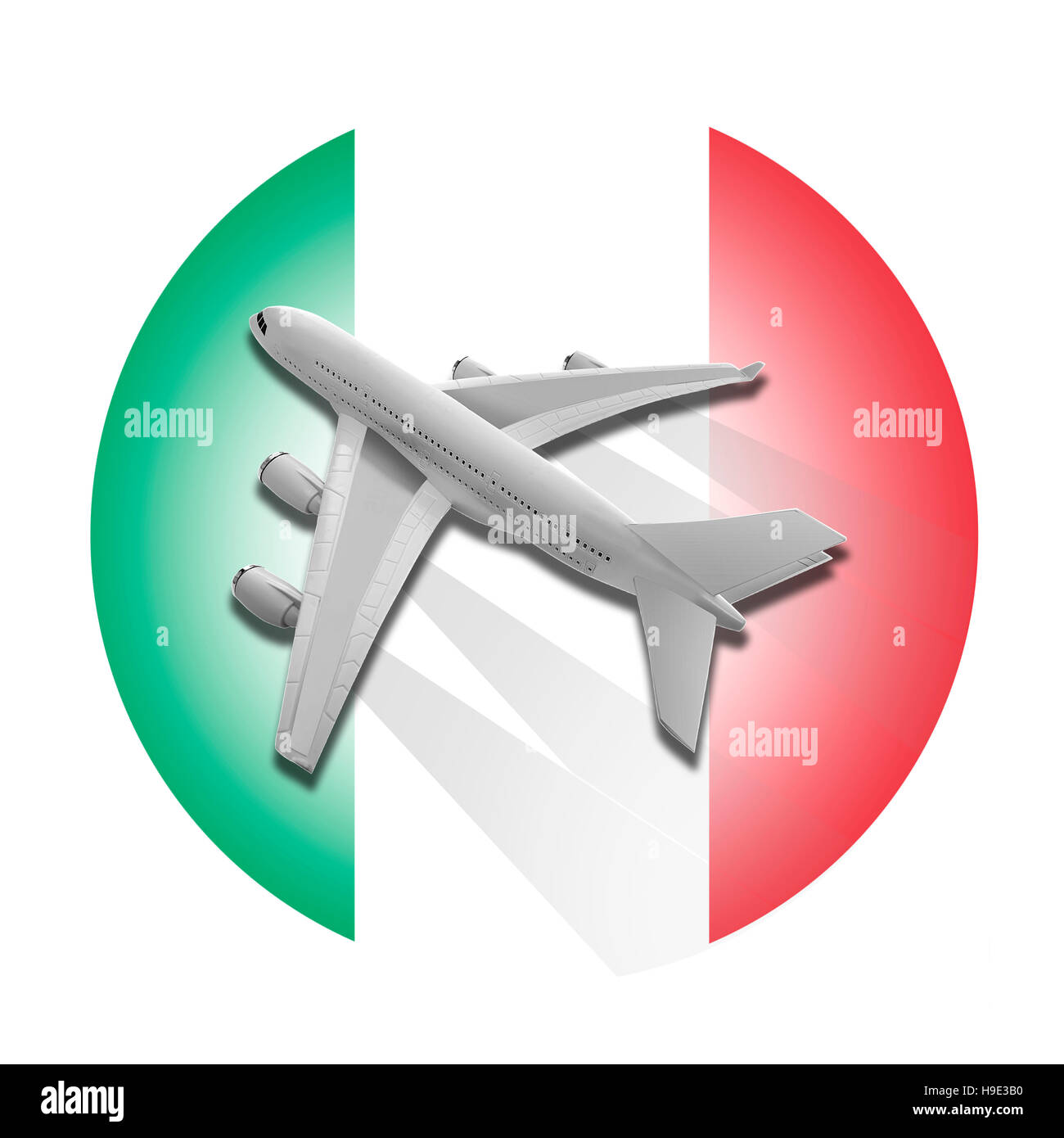 Plane italy flag hi-res stock photography and images - Alamy