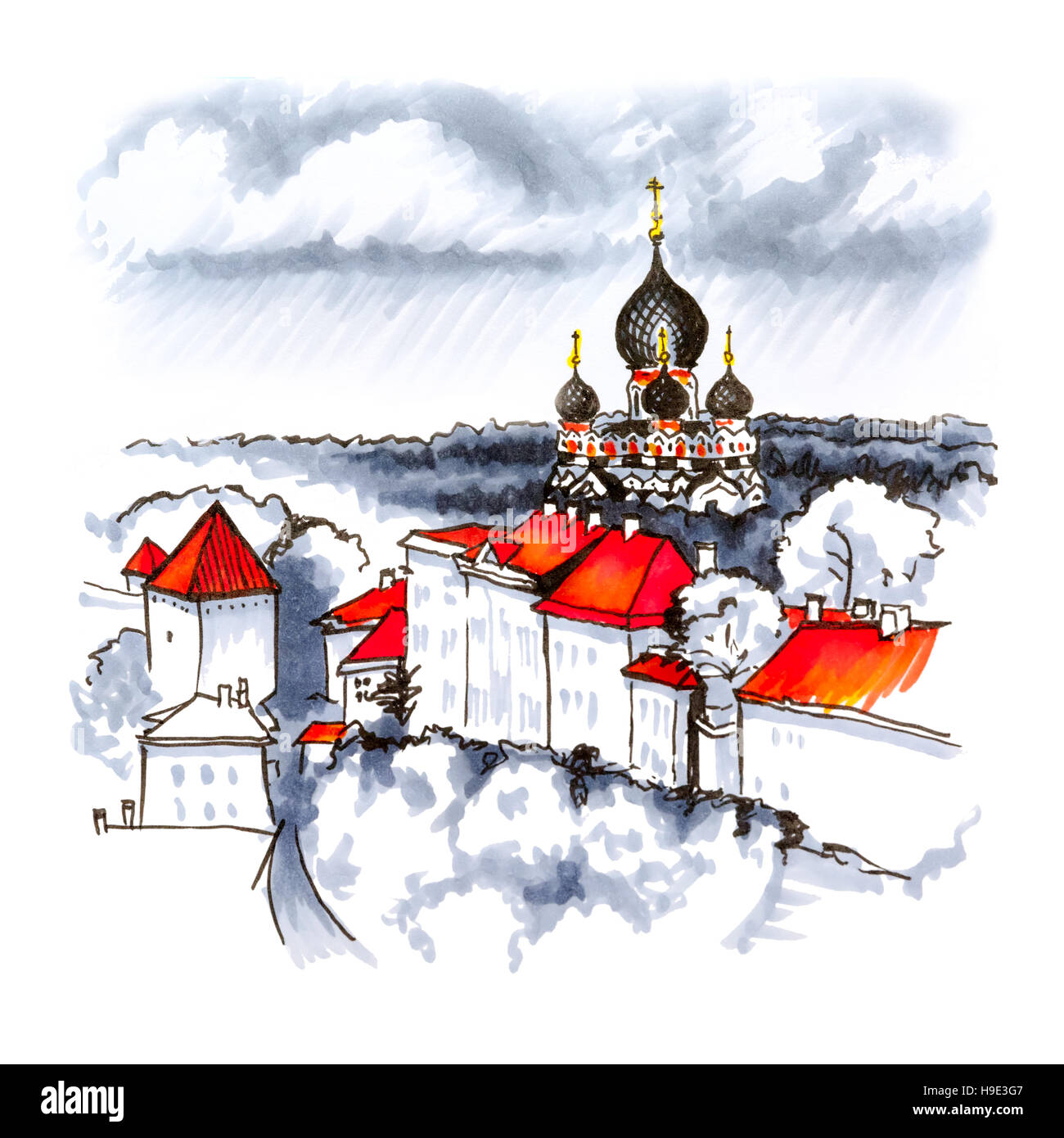 Aerial cloudy Cut Out Stock Images & Pictures - Alamy