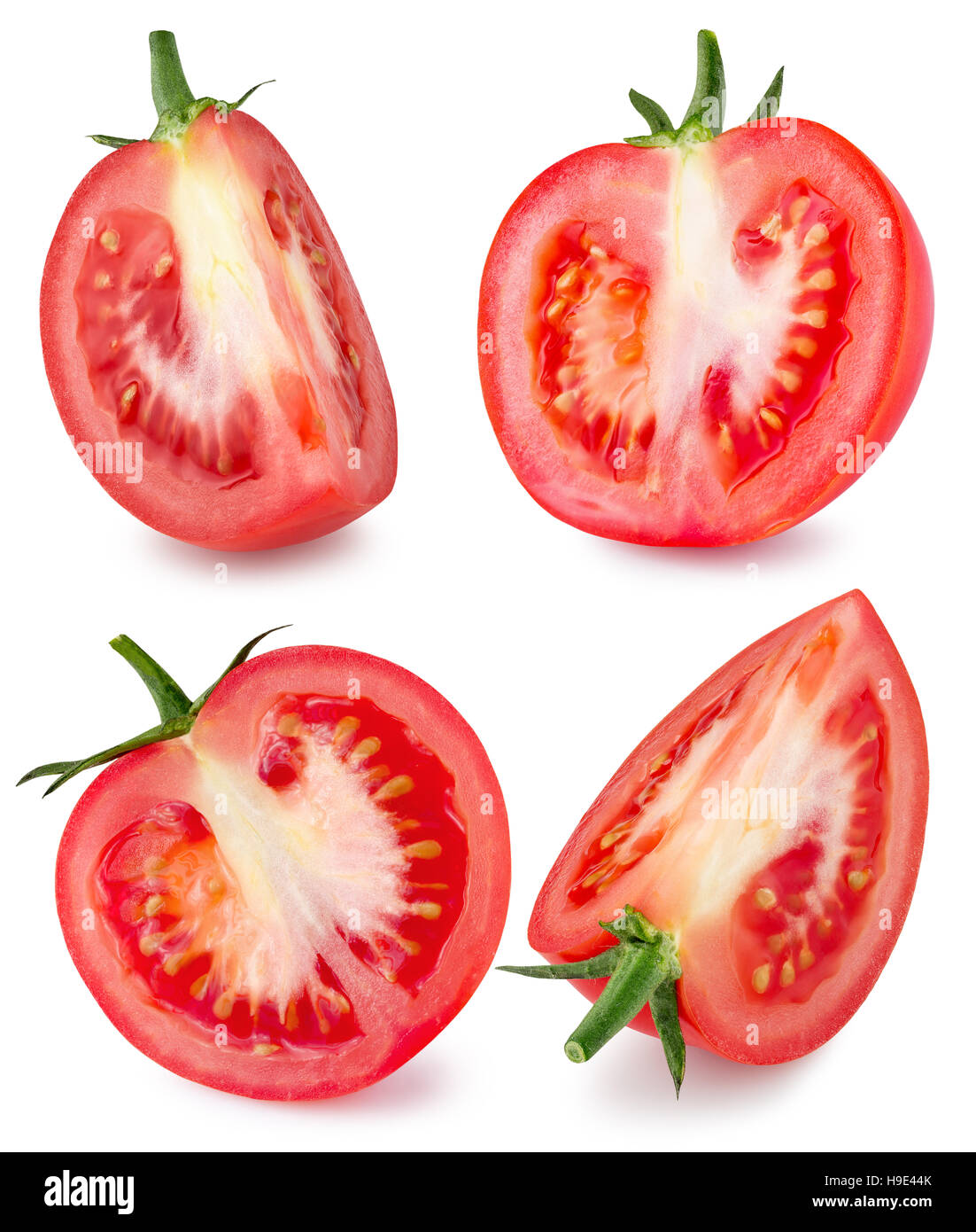 collection of tomatoes isolated on the white background Stock Photo - Alamy