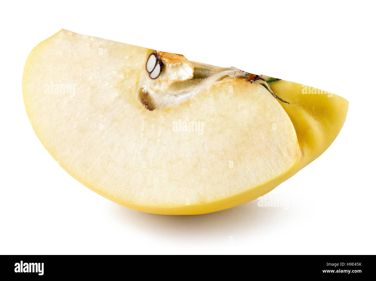 quince slice isolated on the white background Stock Photo - Alamy
