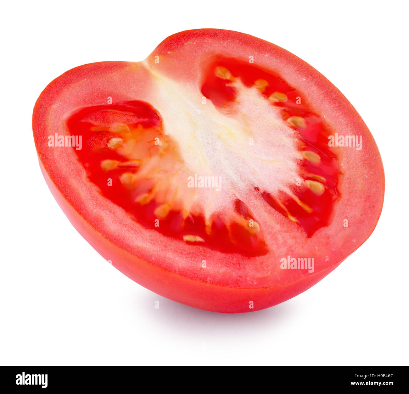 half of tomato isolated on the white background Stock Photo - Alamy