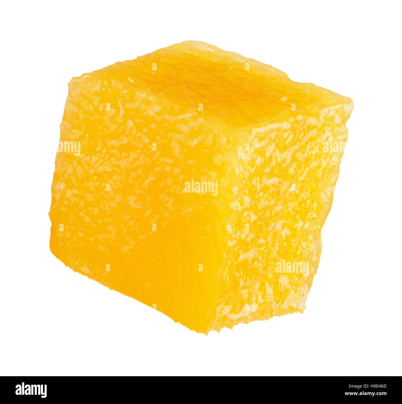 mango cube slice isolated on the white background Stock Photo - Alamy