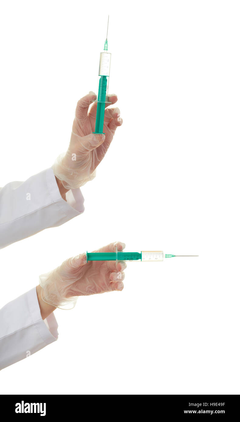 Set of doctor female hand over white isolated background Stock Photo ...