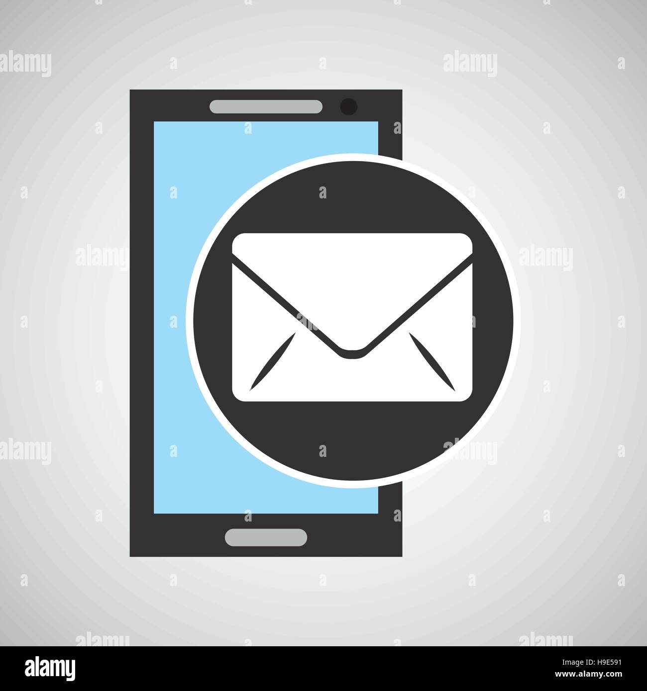 social media mobile app email icon vector illustration eps 10 Stock ...