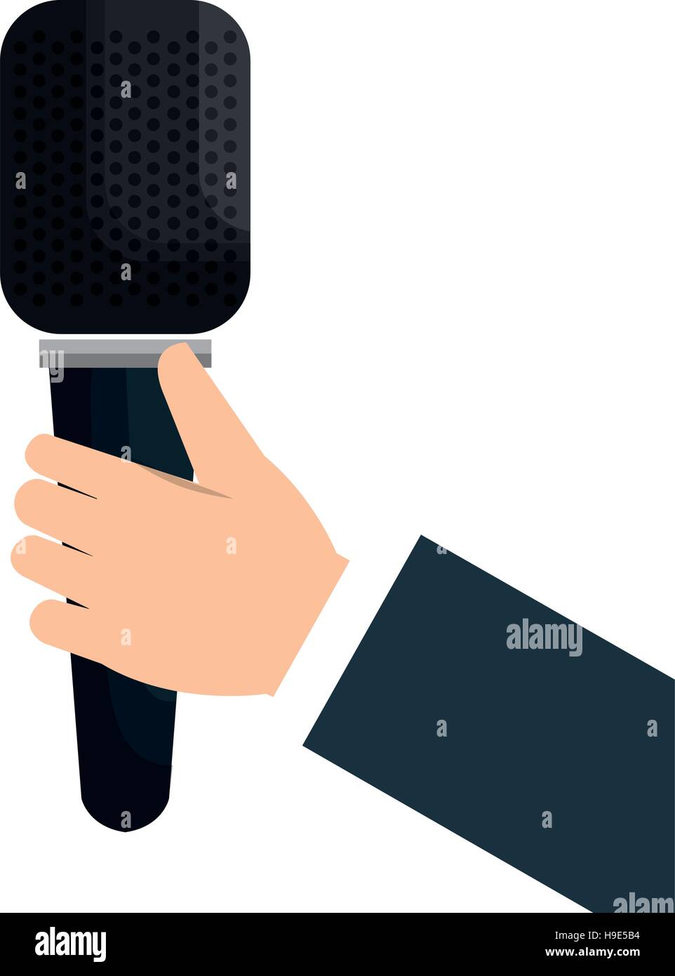 news breaking microphone icon vector illustration design Stock Vector ...