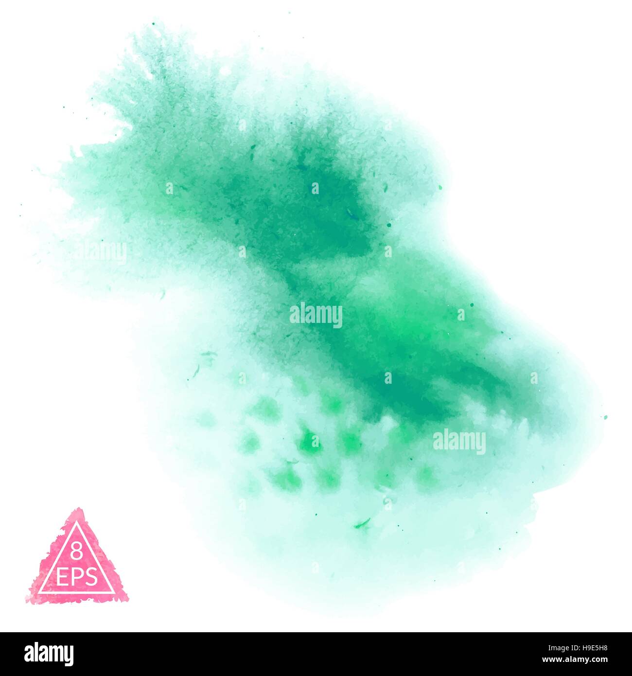 Vector watercolor blot. Hand drawn blot on white background for your ...