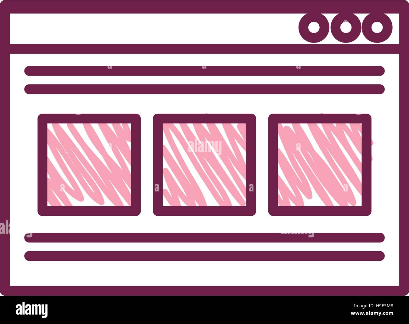 template webpage with arrow upload vector illustration design Stock ...