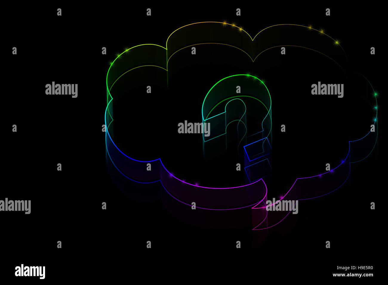 Neon question mark symbol on hi-res stock photography and images - Alamy