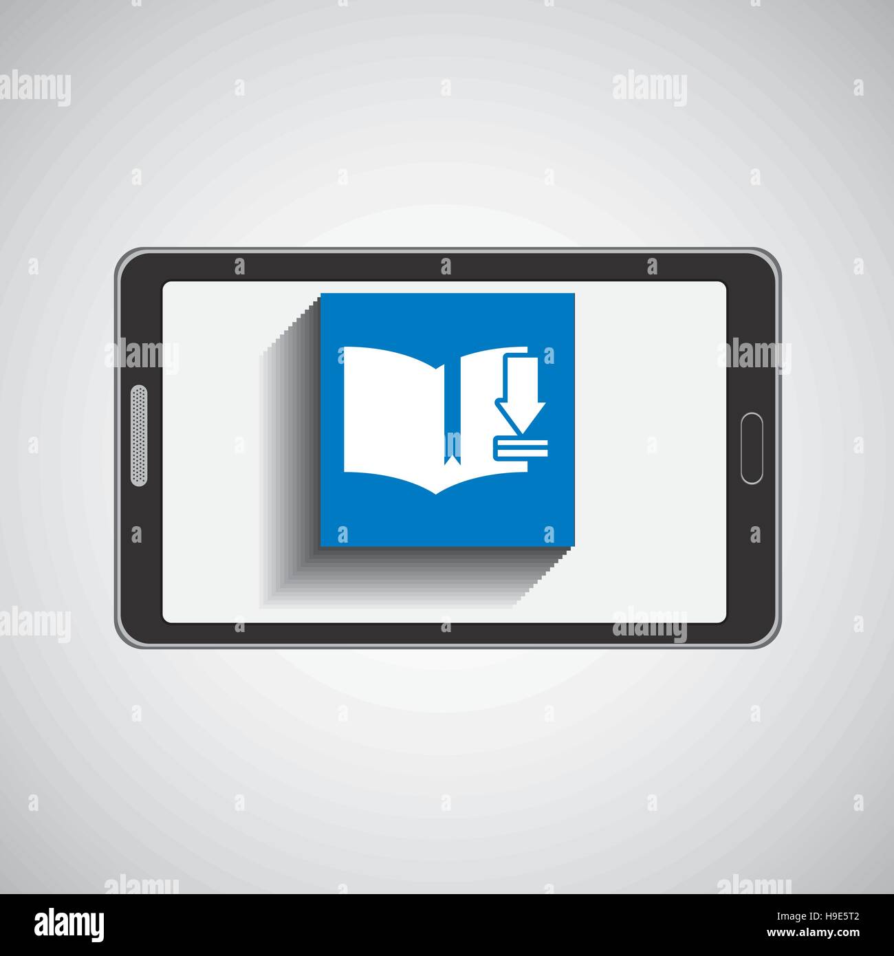 smartphone technology download book digital vector illustration eps 10 ...