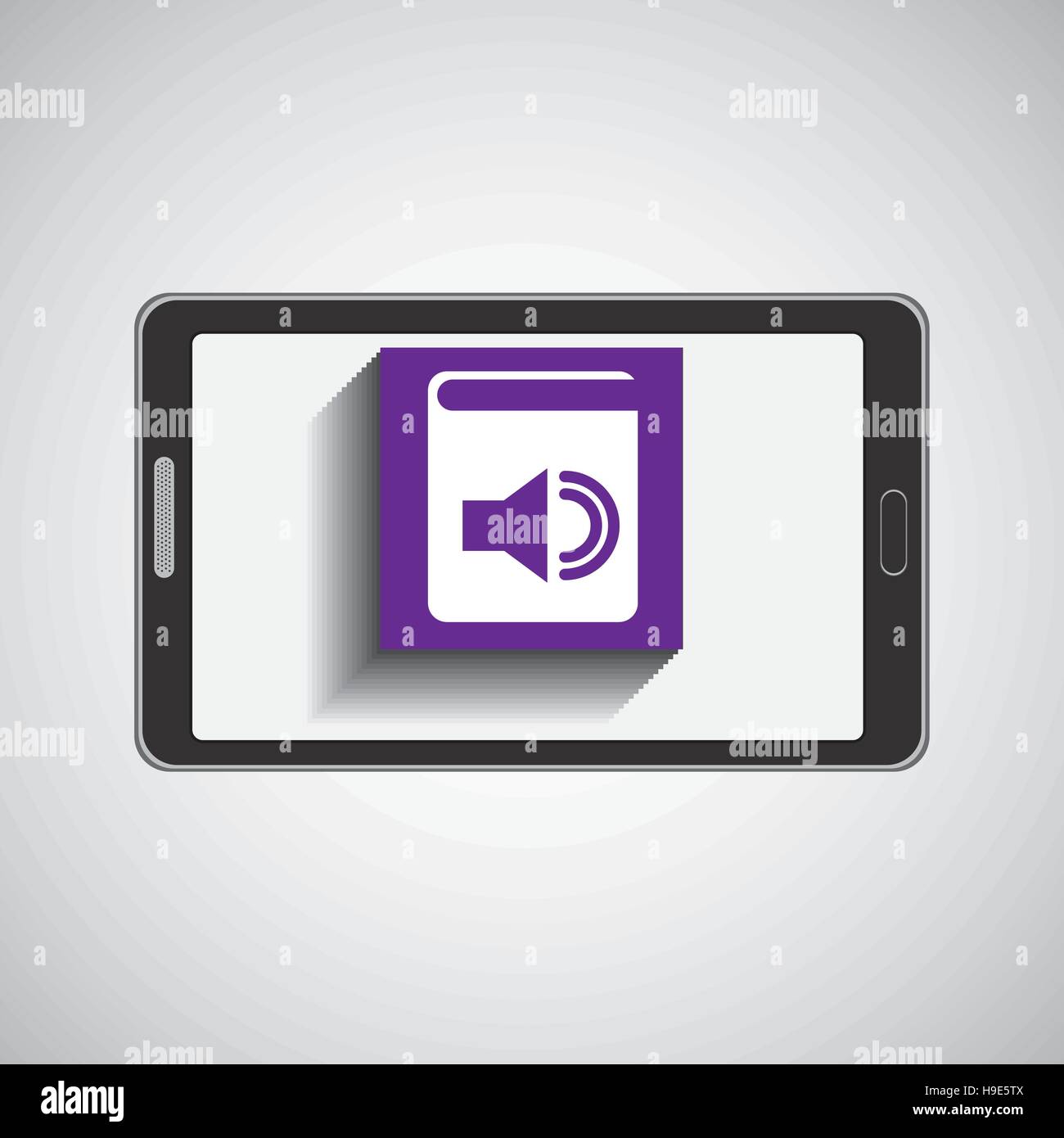 smartphone technology e-book display sound vector illustration eps 10 ...