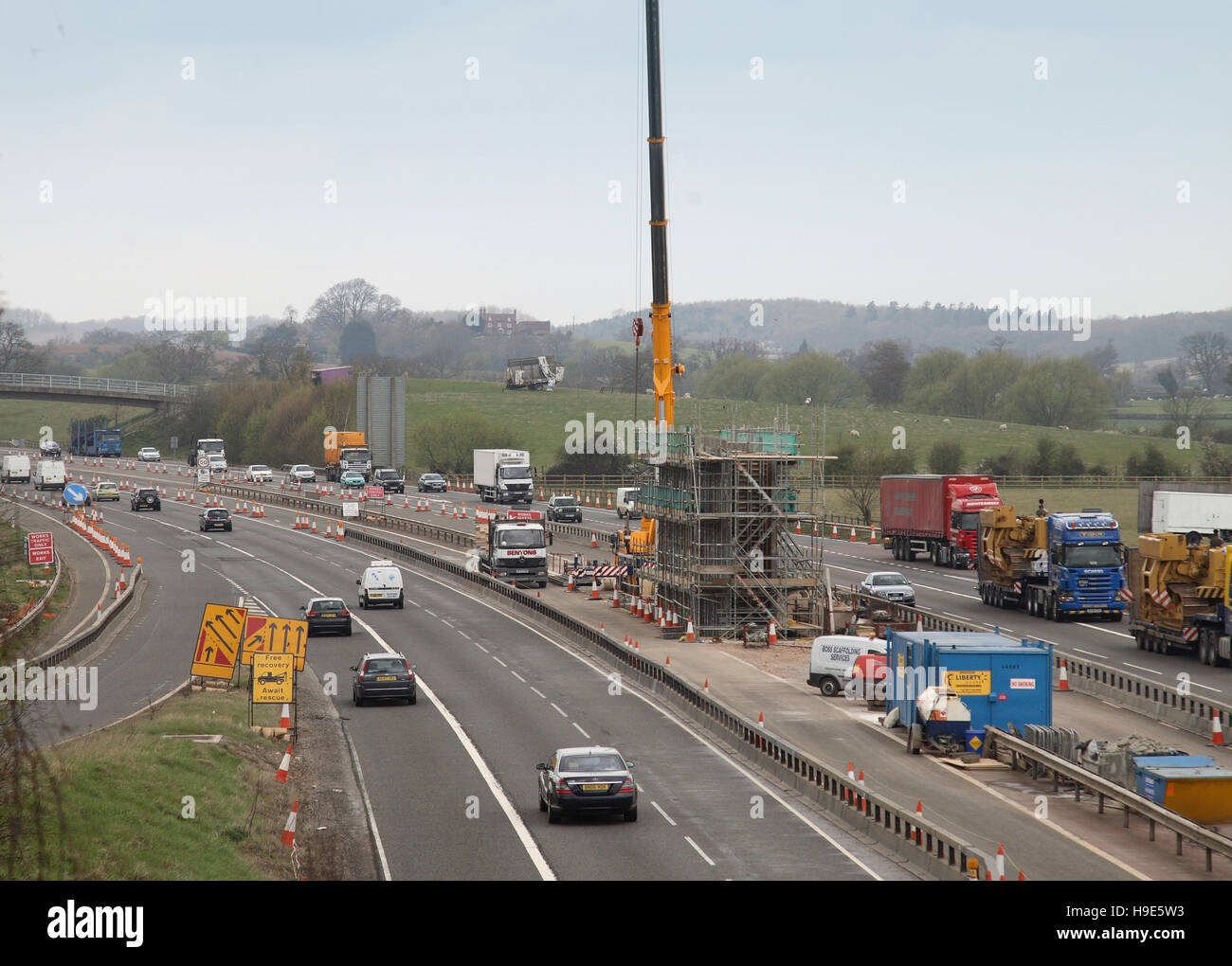 Roadworks uk motorway hi-res stock photography and images - Alamy