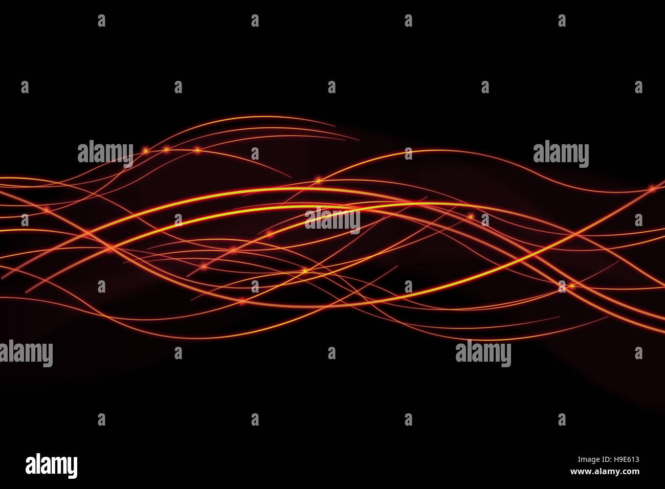 Bright fiery lines on black background for design Stock Photo - Alamy
