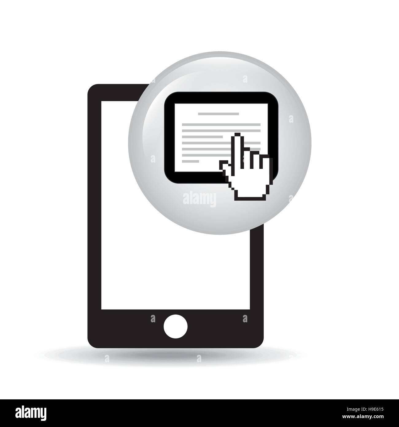 smartphone screen touch document vector illustration eps 10 Stock ...