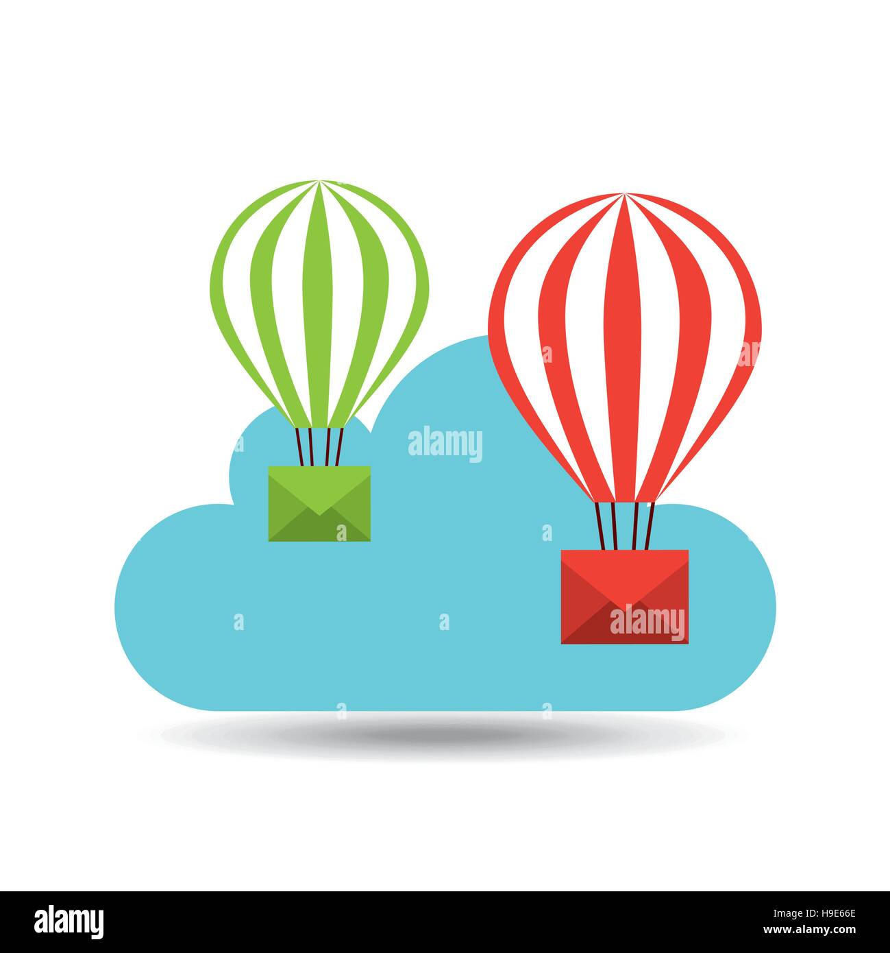 email balloon cloud mail vector illustration eps 10 Stock Vector Image ...