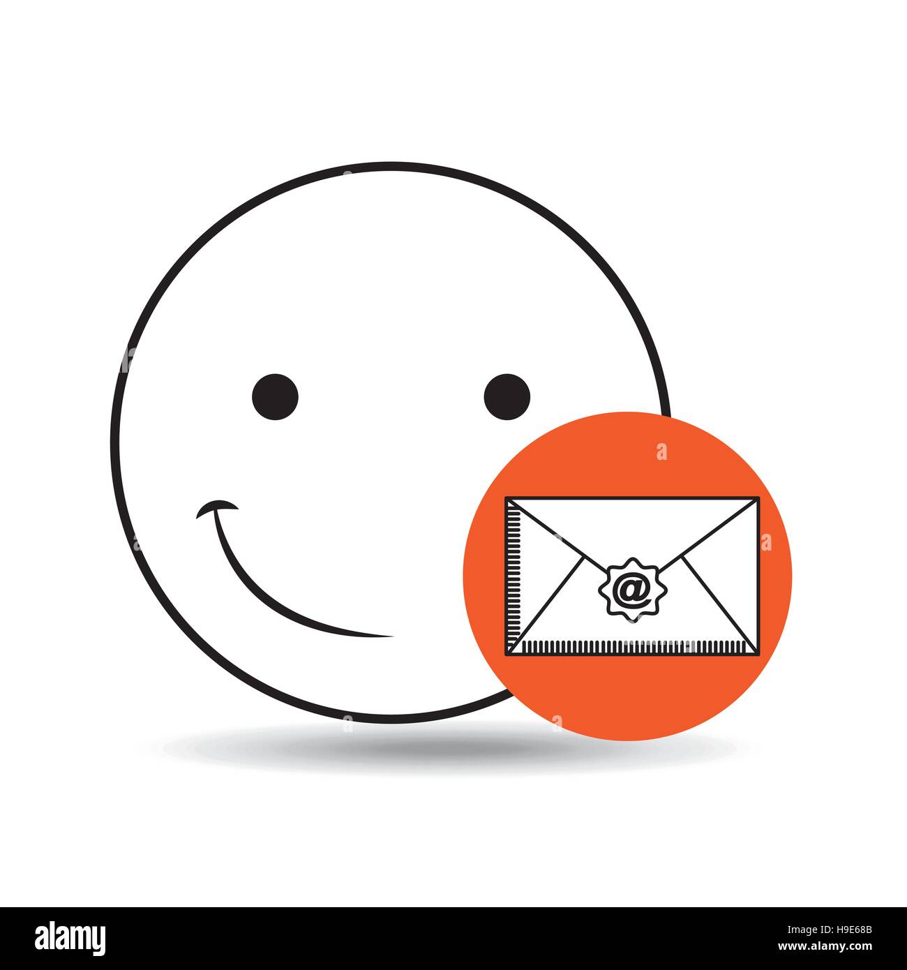 emoticon happy email concept vector illustration eps 10 Stock Vector ...