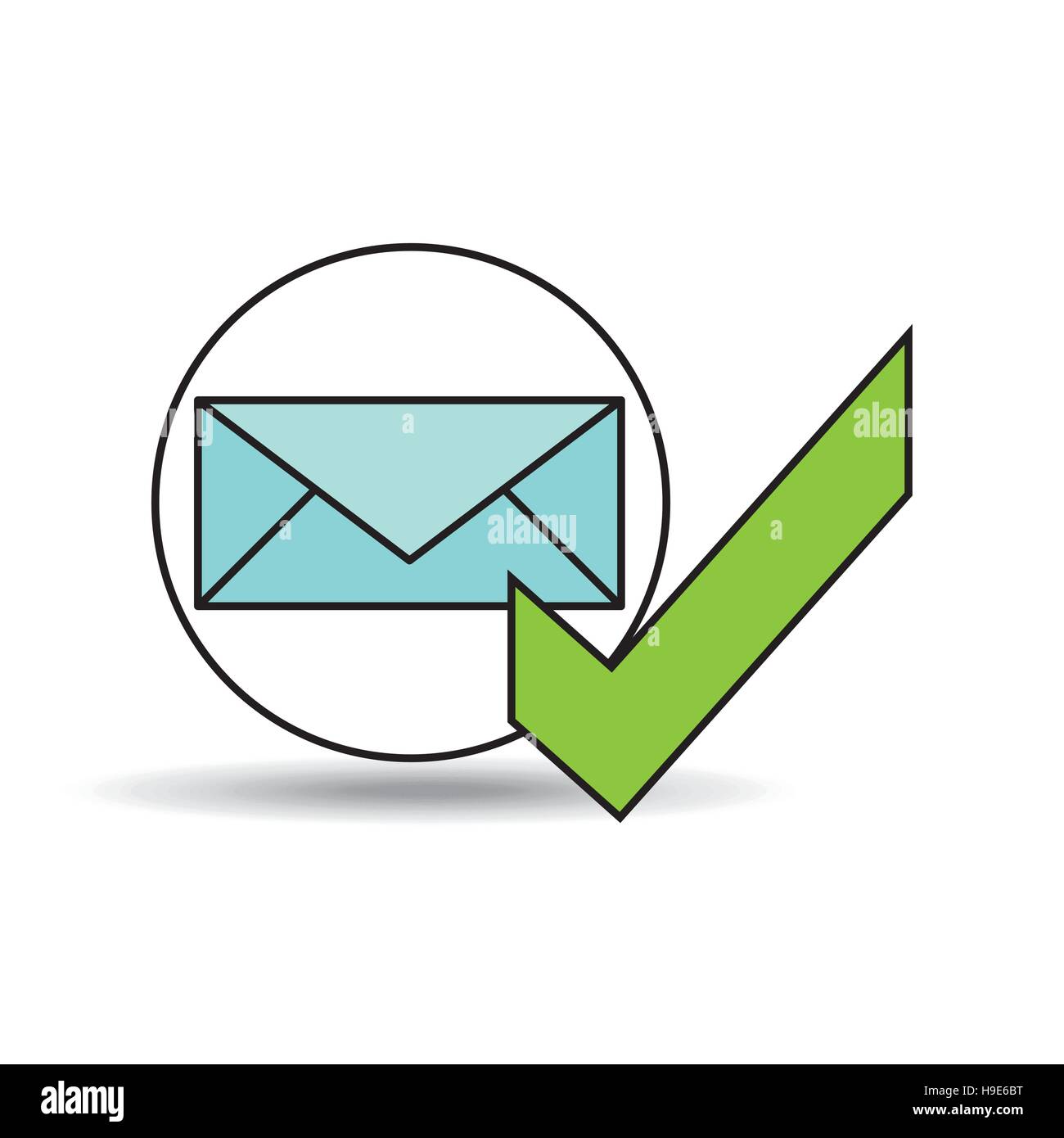check mark email design vector illustration eps 10 Stock Vector Image ...
