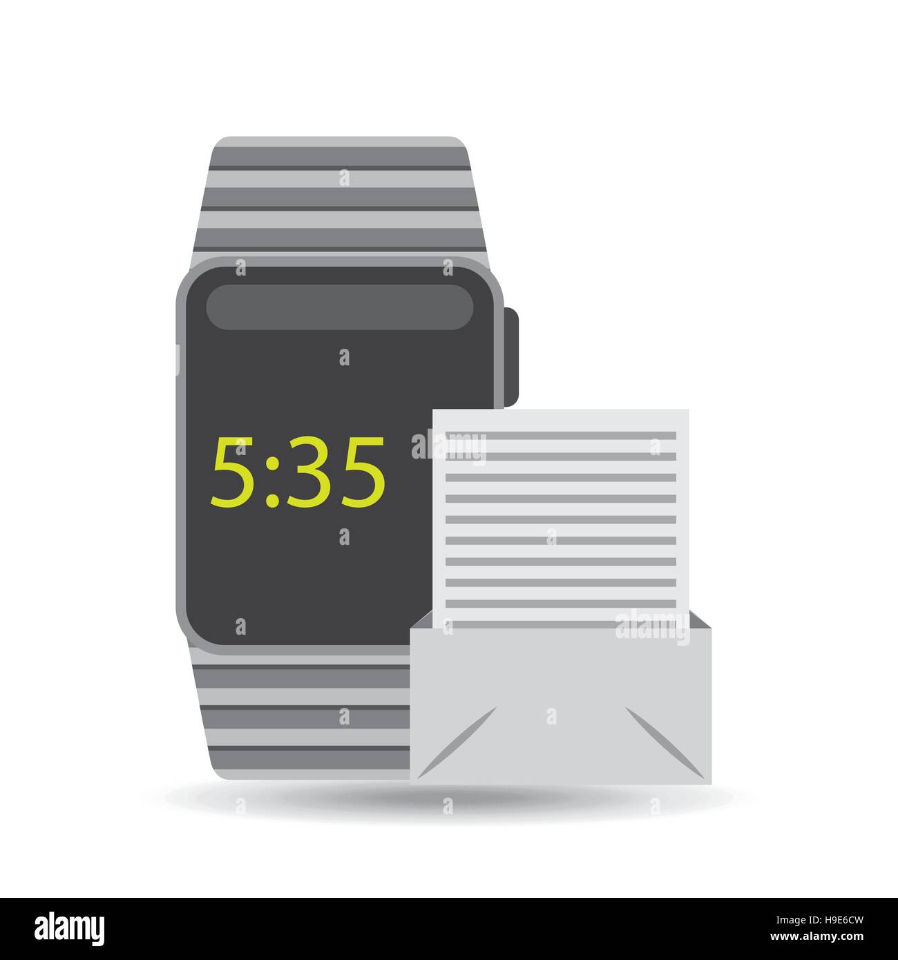 watch envelope open letter vector illustration eps 10 Stock Vector ...