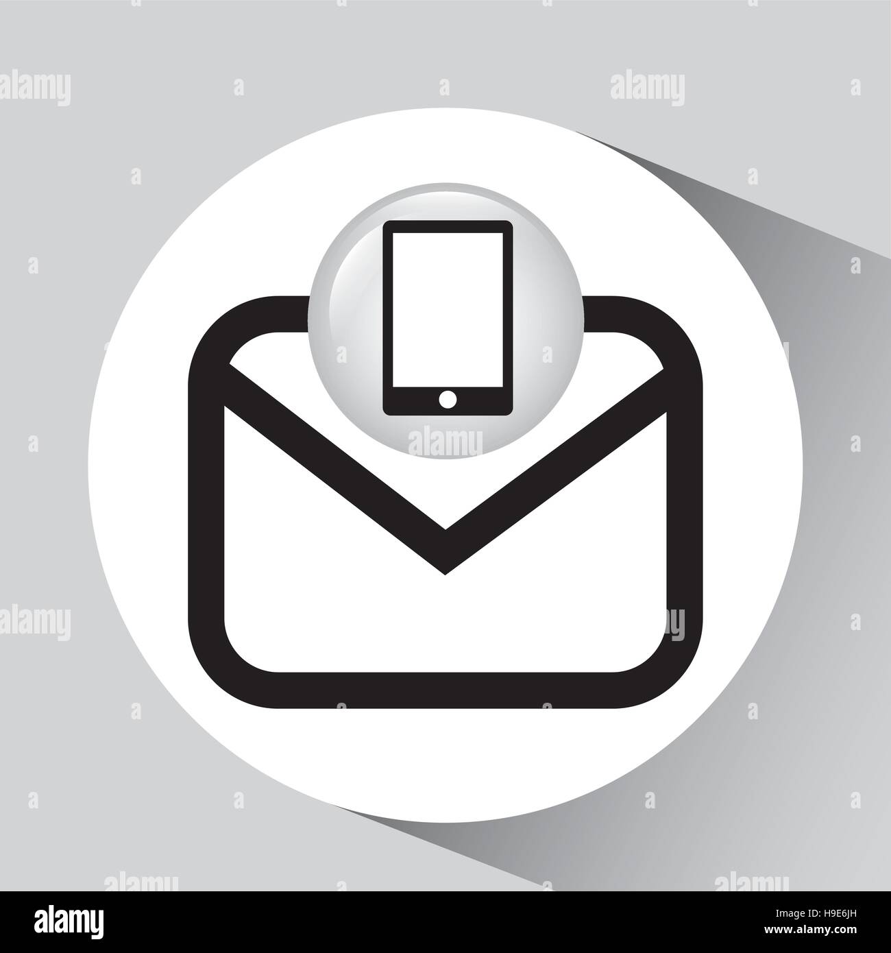 smartphone screen email message vector illustration eps 10 Stock Vector ...