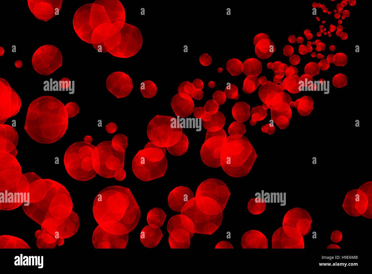 Bright red abstract illustration on black background for design Stock ...