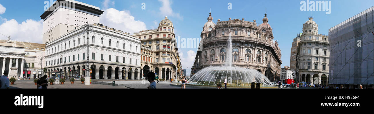 Piazza De Ferrari is the main square of Genoa Stock Photo - Alamy