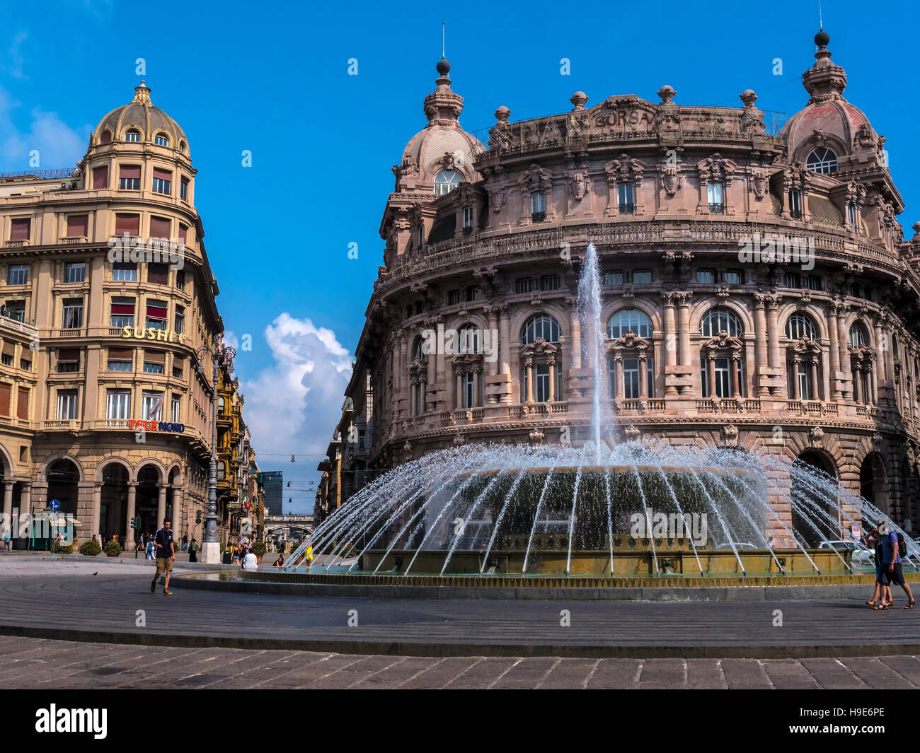 Piazza De Ferrari is the main square of Genoa Stock Photo - Alamy
