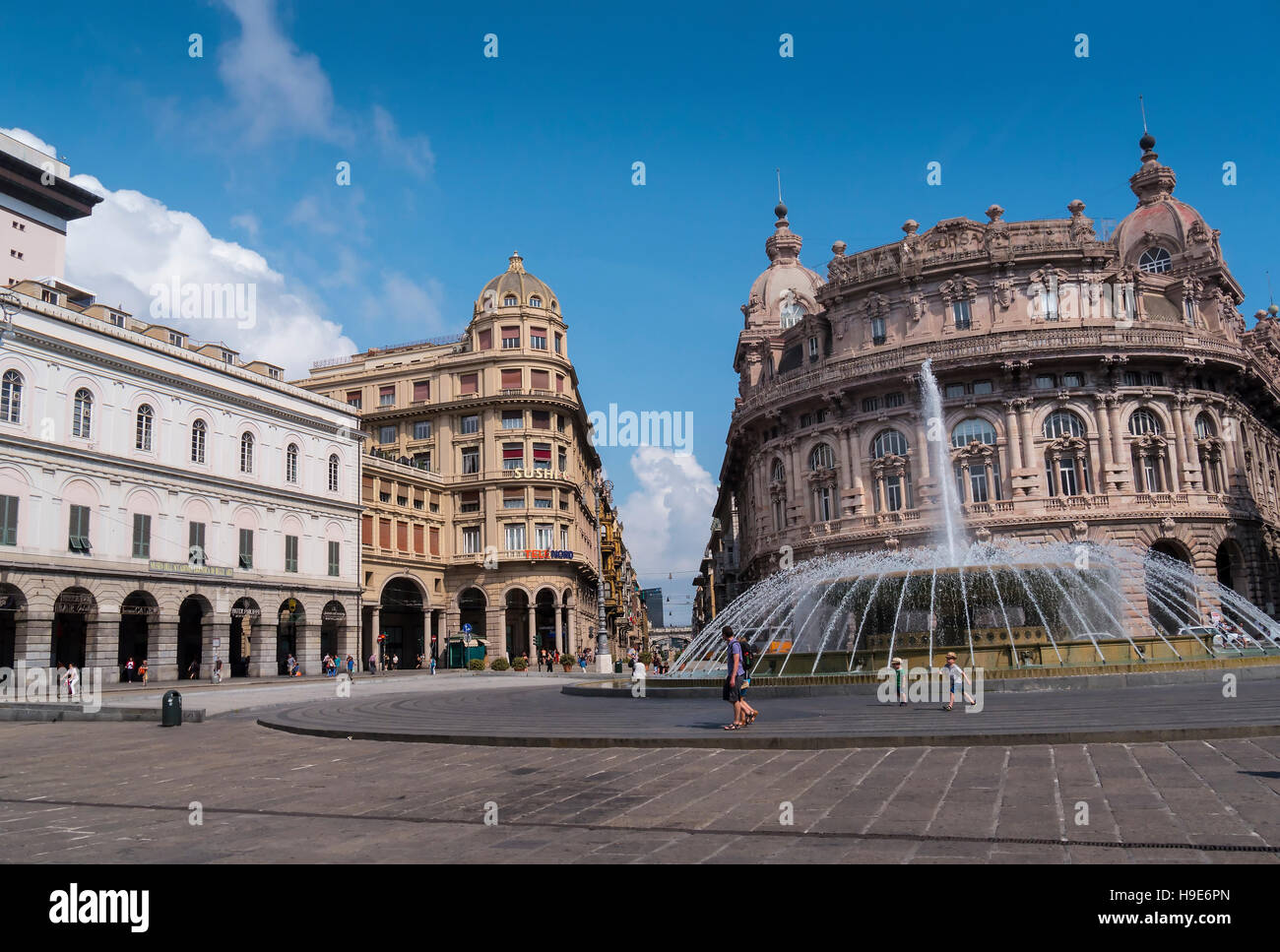 Piazza De Ferrari is the main square of Genoa Stock Photo - Alamy
